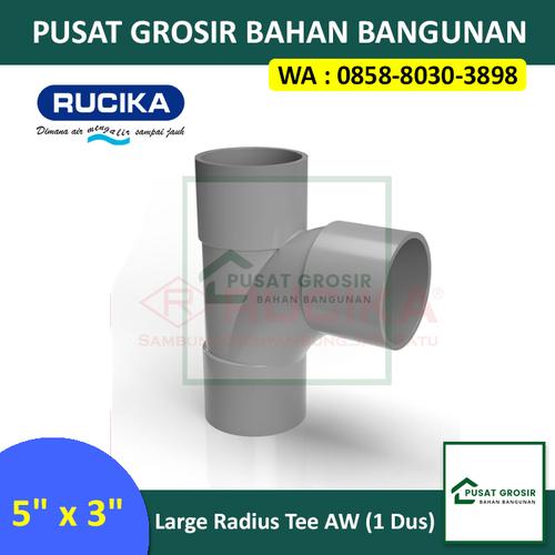 Jual Fitting Rucika Large Radius Tee 5"x3" AW LRT / Tee 5x3inch AW (1 ...