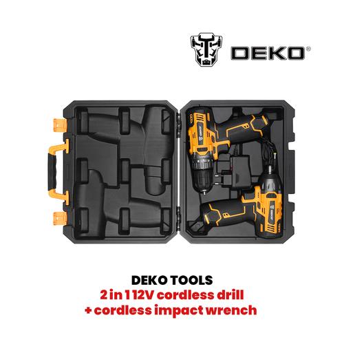 Jual Deko Cordless Drill + Cordless Impact Wrench 12 V (Bundling ...