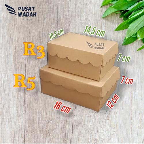 Jual R5 coklat 1 biji kardus kue kotak dus jajan snack snak karton ...