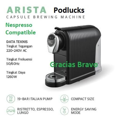 Jual Mesin kopi Podlucks ARISTA Capsule Coffee Machine Nespresso ...