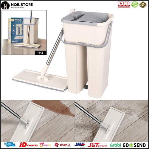 Jual Alat Pel Praktis Ultra SCRATCH Cleaning Mop Persegi Panjang Hands ...
