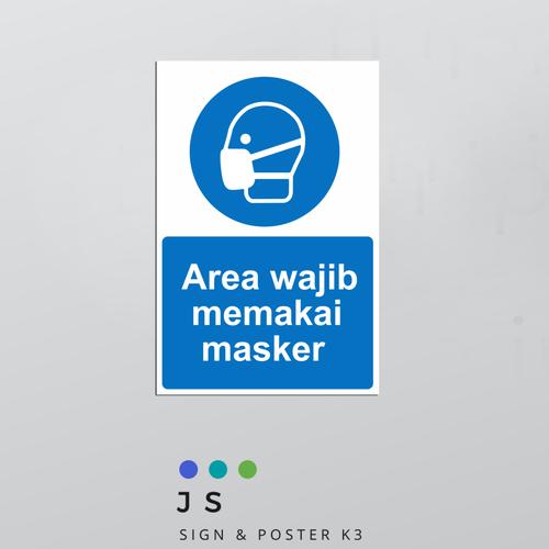 Jual STICKER K3 SAFETYSIGN AREA WAJIB MEMAKAI MASKER - Kota Malang - JS ...