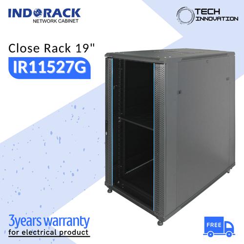 Jual INDORACK Close Rack 27U Depth 1150mm Glass Door Rak Server ...