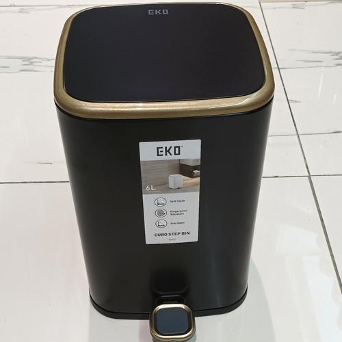 Jual Tempat Sampah Eko 6 liter soft close fingerprint resistan black ...