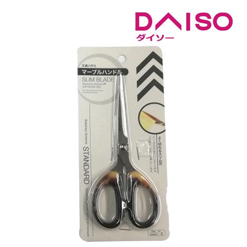 Jual Daiso Slim blade stationery scissors with marble grip - Jakarta ...
