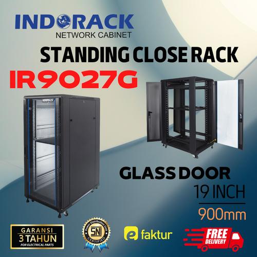 Jual Close Rack INDORACK Glass Door Rack Server 27U Depth 900mm ...