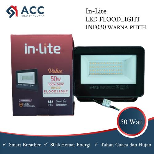 Jual InLite Lampu Sorot FloodLight LED Value 50W 50 WATT INF030 Flood Light - Kuning 3000K ...