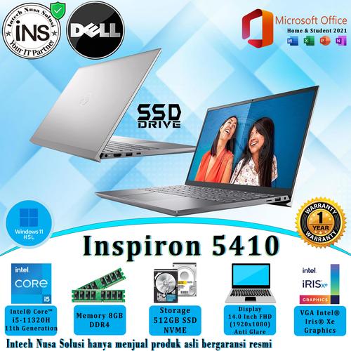 Jual DELL Inspiron 14 5410 i5-11320H 8GB 512GB SSD WIN11HSL OHS 2021 ...