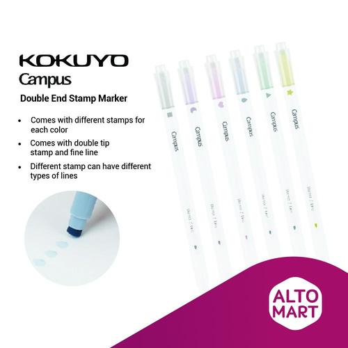 Jual Kokuyo Campus Double End Stamp Marker Stempel Highlighter Pastel ...