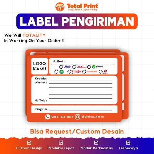 Jual STIKER LABEL PENGIRIMAN / LABEL PENGIRIMAN / STIKER PENGIRIMAN ...