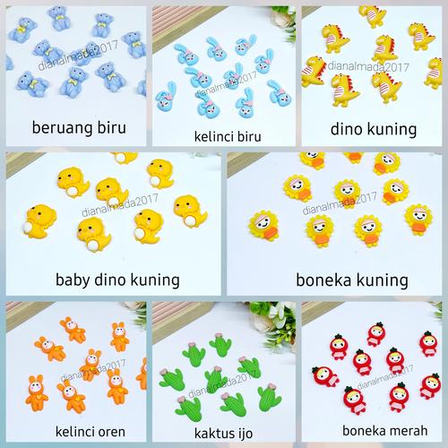 Jual 10 pcs clay resin aneka bentuk - boneka merah - Jakarta Timur ...