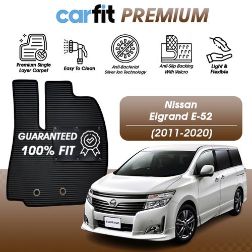Jual CARFIT PREMIUM Nissan Elgrand E52 Karpet Mobil EVA 1 Lapis 2011-2020 - Full Set (P+), Hitam ...