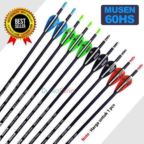 Jual Anak Panah Arrow Musen 6mm Spine 1000 Mix Carbon MSTJ-60HS - Hitam ...