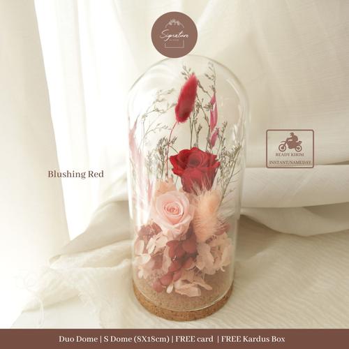 Promo (SignatureBloom) Preserved Flower Dome Rose Duo | Bunga Asli ...