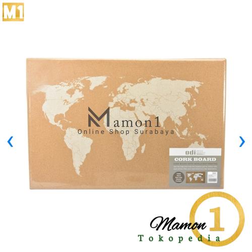 Jual Cork board pin board papan peta dunia 60x40 cm - Kota Surabaya ...