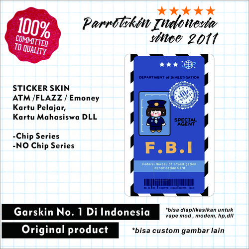 Promo Sticker Skin Card ATM Debit Credit Emoney Flazz FBI card funny - NO CHIP - Kota Tangerang ...