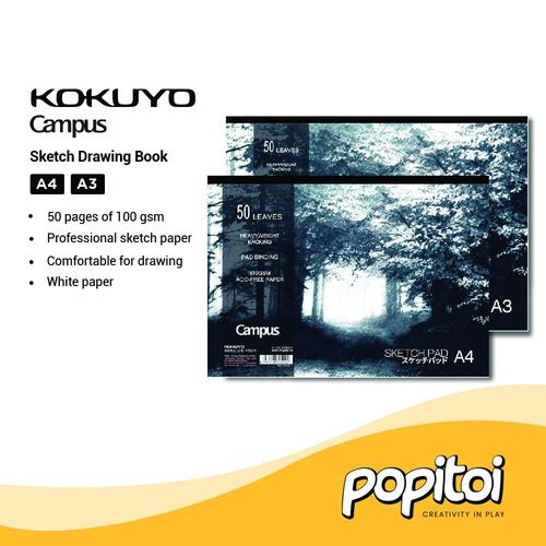 Jual Kokuyo Campus Sketch Drawing Book Buku Gambar Sketsa A4 A3 Tebal ...