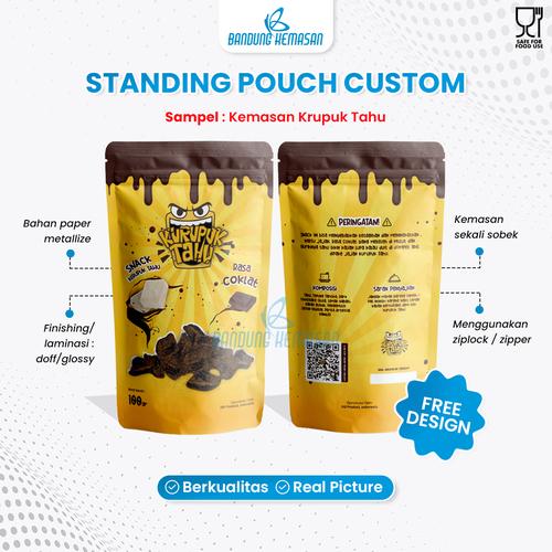Jual Cetak Standing Pouch Custom Plastik Kemasan Kerupuk Makanan Ringan ...