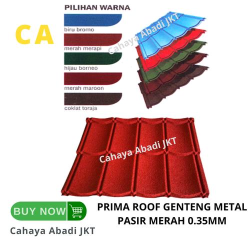 Jual PRIMA ROOF GENTENG METAL PASIR MERAH 0.35MM - Jakarta Pusat ...