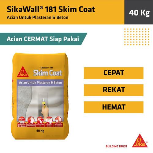 Jual SIKA WALL 181 SKIMCOAT ACIAN UNTUK PLESTERAN DAN BETON 40 KG ...