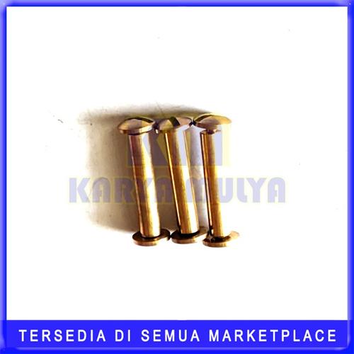 Jual Paku Baut Gold Paku Jilid Ukuran 2.5 Cm Mur Paku Baut 25 mm - KM ...