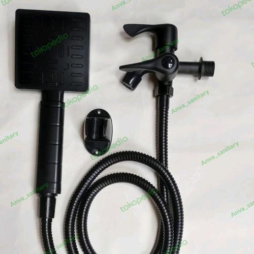 Jual Hand shower hitam/set hand shower kran cabang - hand shower ...