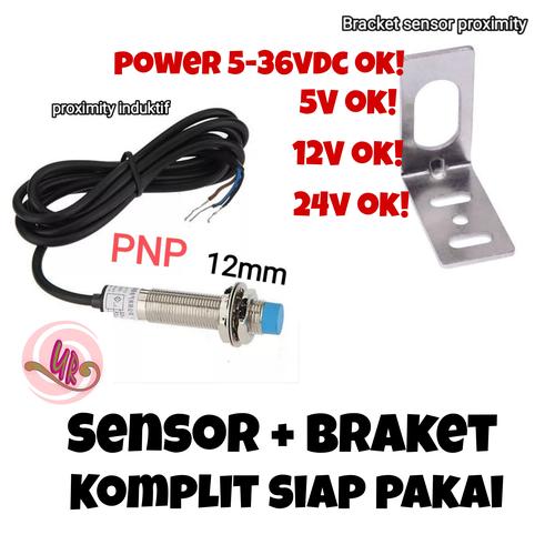 Jual sensor proximity NPN plus braket komplit siap pakai 5v 12v 24v ...