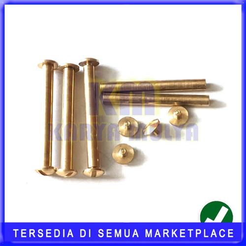 Jual Paku Baut Gold Paku Baut Ukuran 4.5 Cm Mur Paku Baut 45mm - KM ...
