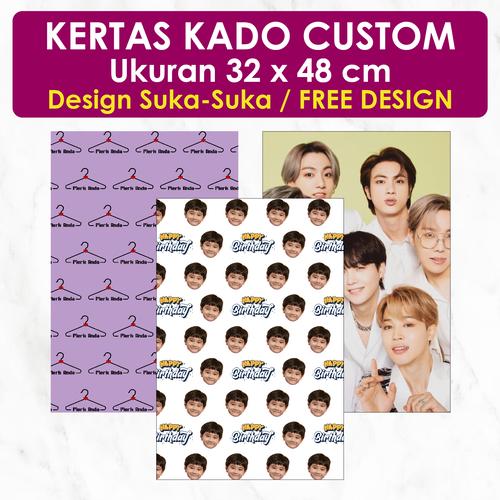 Jual Cetak Print Kertas Kado Custom Free Edit Design ukuran A3+ A3 ...