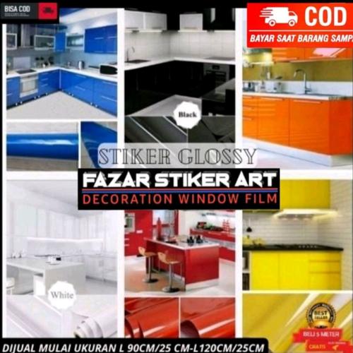 Jual Stiker Furniture Lemari MeJa Pintu Kitchen Set Wallpaper - KUNING ...