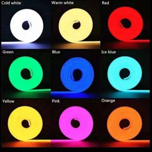 Jual lampu neon flex 5m 12v 5 m 12 v led rope selang susu flexible ...
