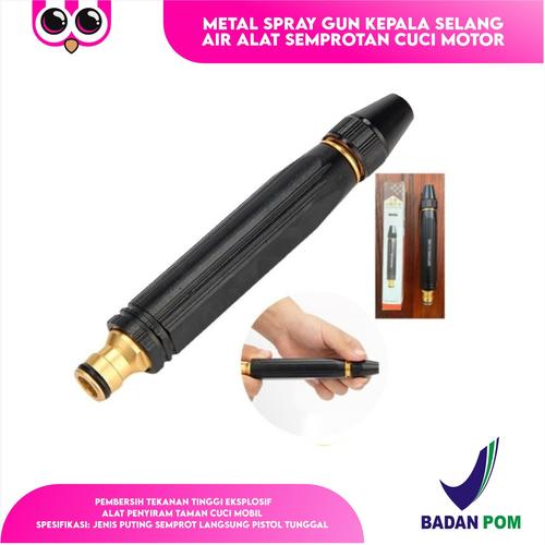 Jual METAL SPRAY GUN KEPALA SELANG AIR ALAT SEMPROTAN CUCI MOTOR - Kota ...