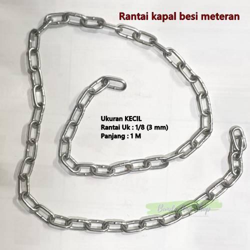 Jual Rantai besi anti karat Rantai kapal meteran Ukuran Kecil 1/8 (3mm ...
