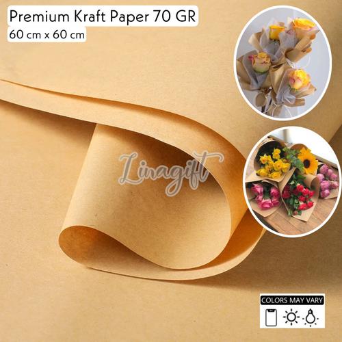 Jual ( 5Lembar ) PREMIUM KRAFT PAPER - KERTAS PREMIUM VINTAGE GIFT ...