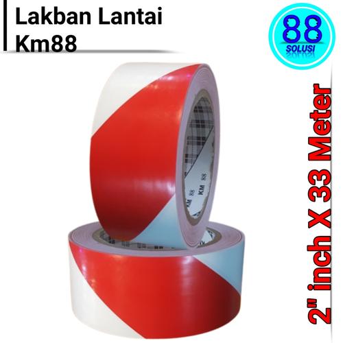 Jual Lakban Lantai KM88 Floor Marking Tape Pembatas Line Merah Putih ...