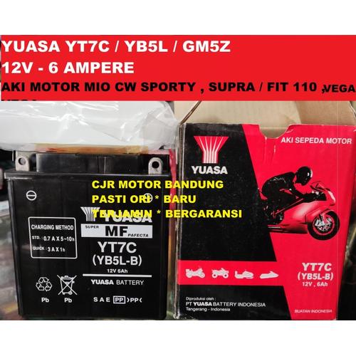 Jual YUASA MF YT7C GM5Z 6Ah aki kering motor mio sporty supra smash vega - Kota Bandung ...