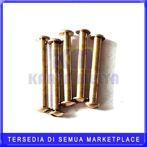 Jual Paku Baut Gold Paku Jilid Ukuran 4 Cm Mur Paku Baut 40 mm - KM ...