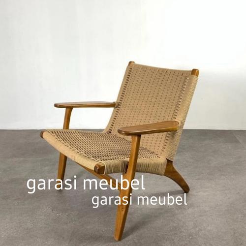 Jual kursi santai single rotan anyaman lum model terbaru kayu jati ...