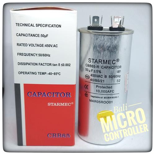Jual Starmec Capacitor / Kapasitor 50uf 450Vac - Kota Denpasar - Bali ...