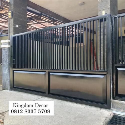 Jual PAGAR RUMAH MINIMALIS/PAGAR DORONG KOMBINASI PLAT ESER - Kota ...