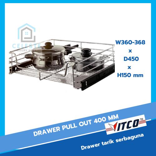 Jual VITCO Drawer Pull Out 400mm / Rak Tarik Panci Teko Serbaguna ...