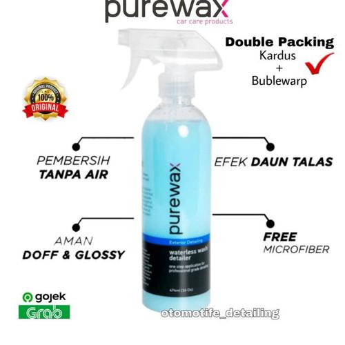 Jual PUREWAX WATERLESS 474ml | SEMI COATING | ANTI JAMUR KACA | NANO - purewax 236 ml - Kab ...