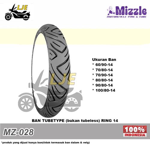 Jual Ban Motor Matic Mizzle MZ028 Ring 14 Tubetype (bukan tubeless) Ori ...