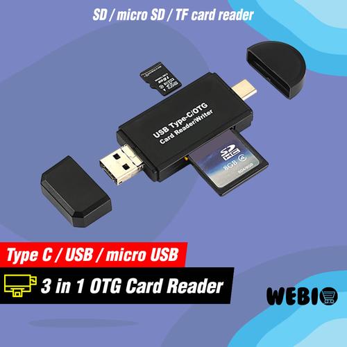 Promo Card Reader Type C / USB / Micro USB / SD / Micro SD Card Rider ...