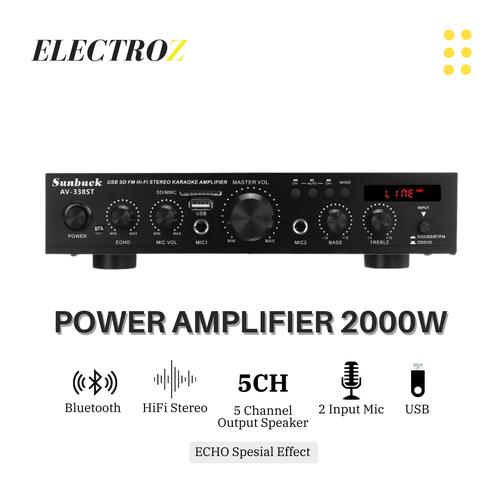 Jual Amplifier Power 2000W Bluetooth Audio Karaoke Home Theater Echo 2 ...