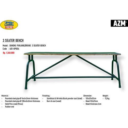 Jual Bangku panjang Bench Kursi Industrial Furniture Interior Bruno ...