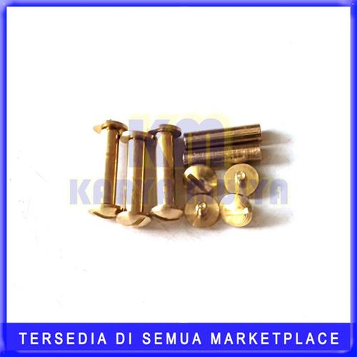 Jual Paku Baut Gold Paku Jilid Ukuran 2 Cm Mur Paku Baut 20 mm - KM ...
