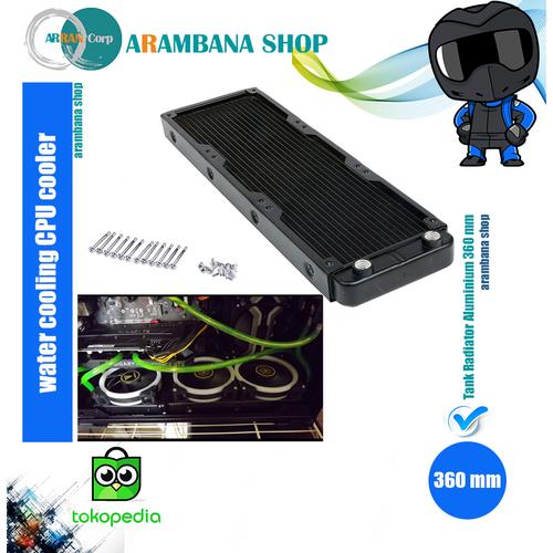 Jual Water coolling tank radiator 360mm 18 tube water cooling aluminium ...