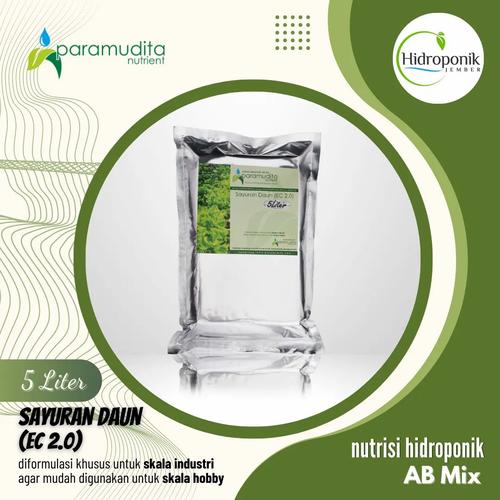Jual Nutrisi Hidroponik AB MIX Sayuran Daun 5 Liter | Paramudita ...