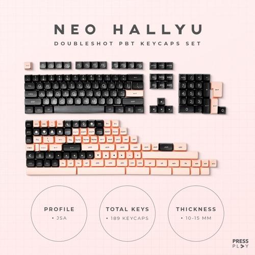 Jual Press Play Neo Hallyu PBT Keycaps 189 set JSA Profile - Jakarta ...